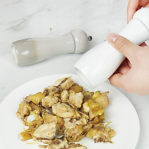 Pepper Grinder, Salt and Pepper Grinder, Salt Grinder, Elegant Wood Salt and Pepper Mill, Ceramic Grinder Core, Refillable Manual Spice Mill Adjustable Coarseness Salt Pepper Grinder