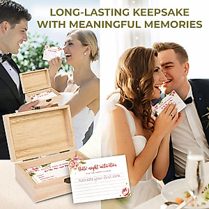 STOFINITY Advice and Wishes for The Mr and Mrs - Wedding Advice Cards for Bridal Shower Decorations, Bridal Shower Advice Cards for Bride and Groom, Floral Bridal Shower Games Advice and Wishes Box