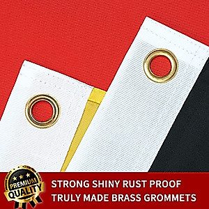 XIFAN Premium Nylon Germany German Flag 3x5 Outdoor, Double Sided Heavy Duty 210D Nylon German National Country Flags, Strongest Longest Lasting with Sewn Stripes/4 Stitch Hemming/Brass Grommets