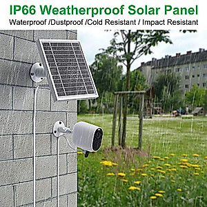 UYODM 2 Pack Solar Panel for Arlo Essential Spotlight | Weather Resistant, 16.5Ft Outdoor Power Charging Cable, Adjustable Mount | Not for Arlo HD Pro Pro2 Pro3 - Silver