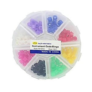 160pcs Dental Code Ring Dental Code Rings Silicone Instrument Code Rings for Color Code Rings Hospital Orthodontic Code Ring
