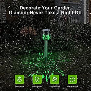 Wenhuidr 8 Pack Solar Lights Outdoor Waterproof, 7 Colors Garden Lights Solar Powered Waterproof, Outdoor Solar Lights Walkway for Patio, Lawn, Yard and Landscape