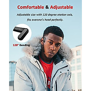 CHNYBQT Air Conduction Headphones, Open Ear Wireless Bluetooth Headphones with Built-in Mic, CVC8.0 Noise Cancelling Stereo Earphones Sports Headset for Running,Cycling,Hiking,Gym,Climbing & Driving