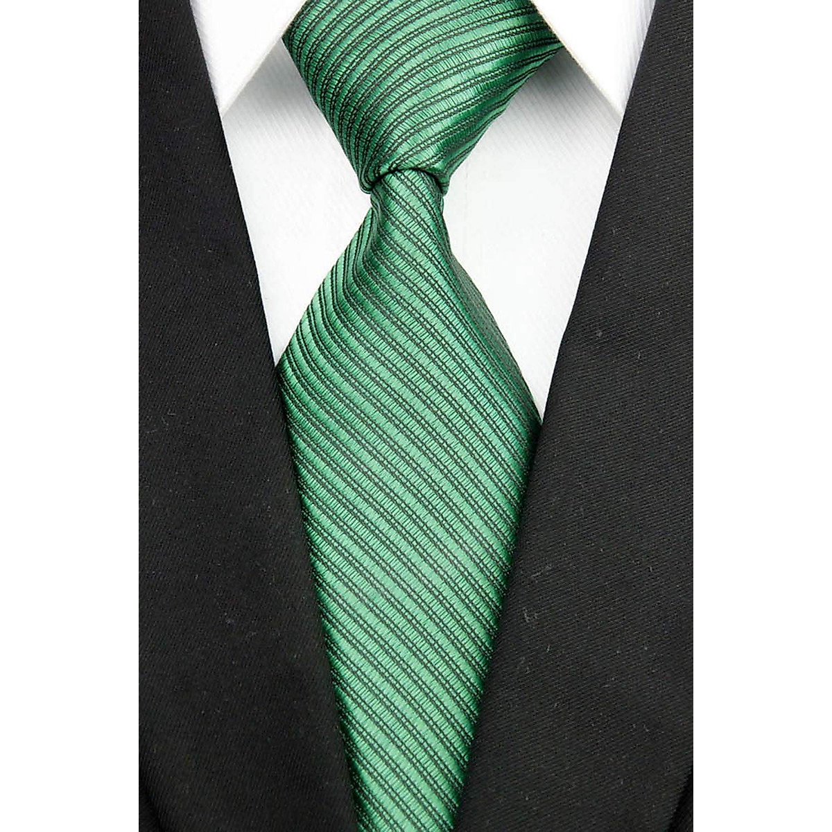 Wehug Lot 9 PCS Classic Men's tie 100% Silk Tie Woven Jacquard Neckties Solid Ties for men style001