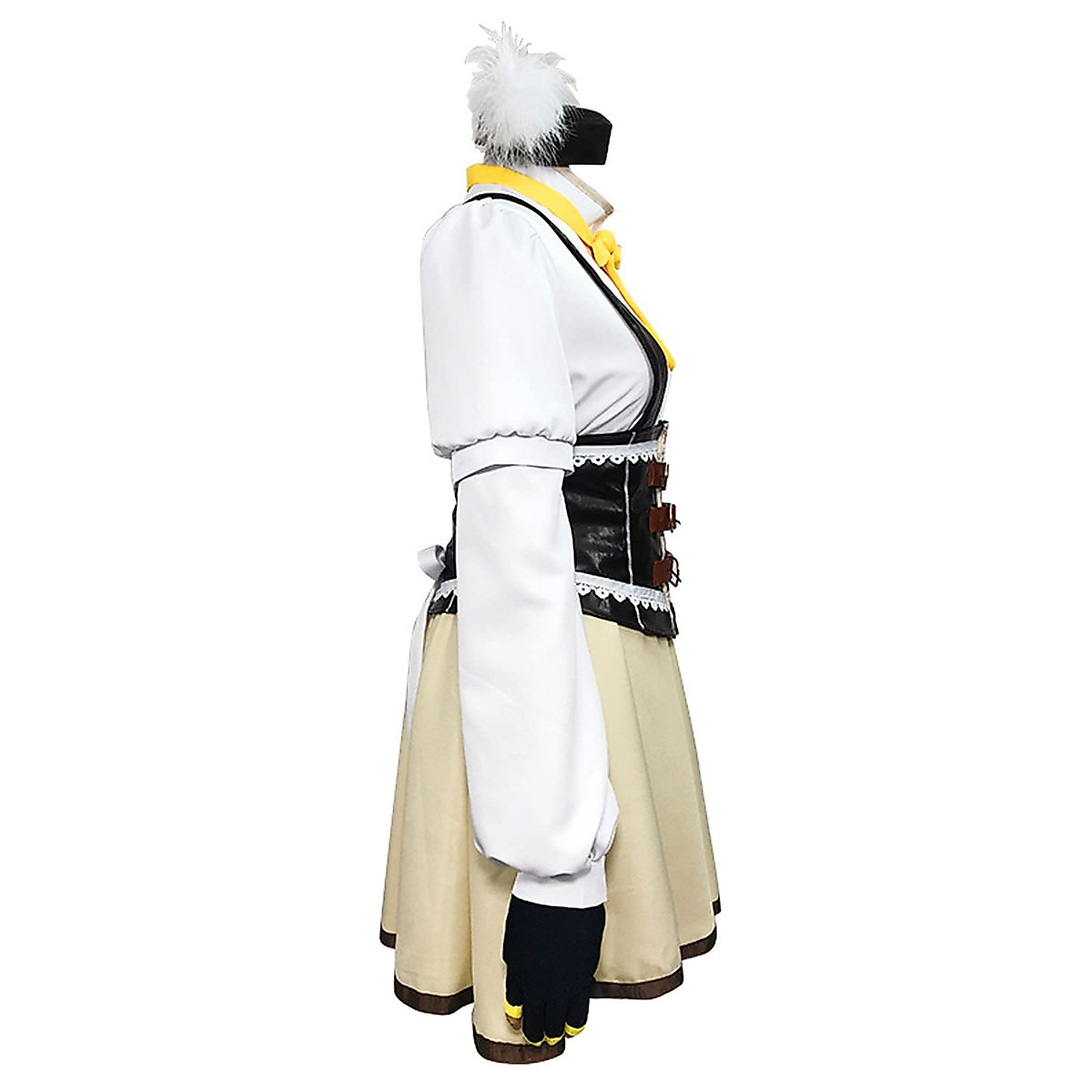 TMSREBU Tomoe Mami Cosplay Costume Outfit Dress Uniform Halloween Suit Full Set(BBM,Wig,L)