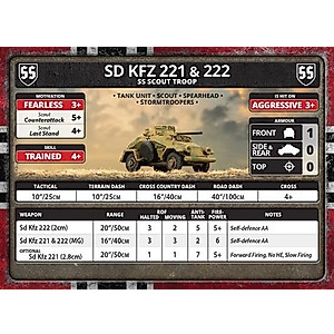 Flames of War: Late War German Waffen SS Sd Kfz 221 and 222 Scout Troop (GBX157)