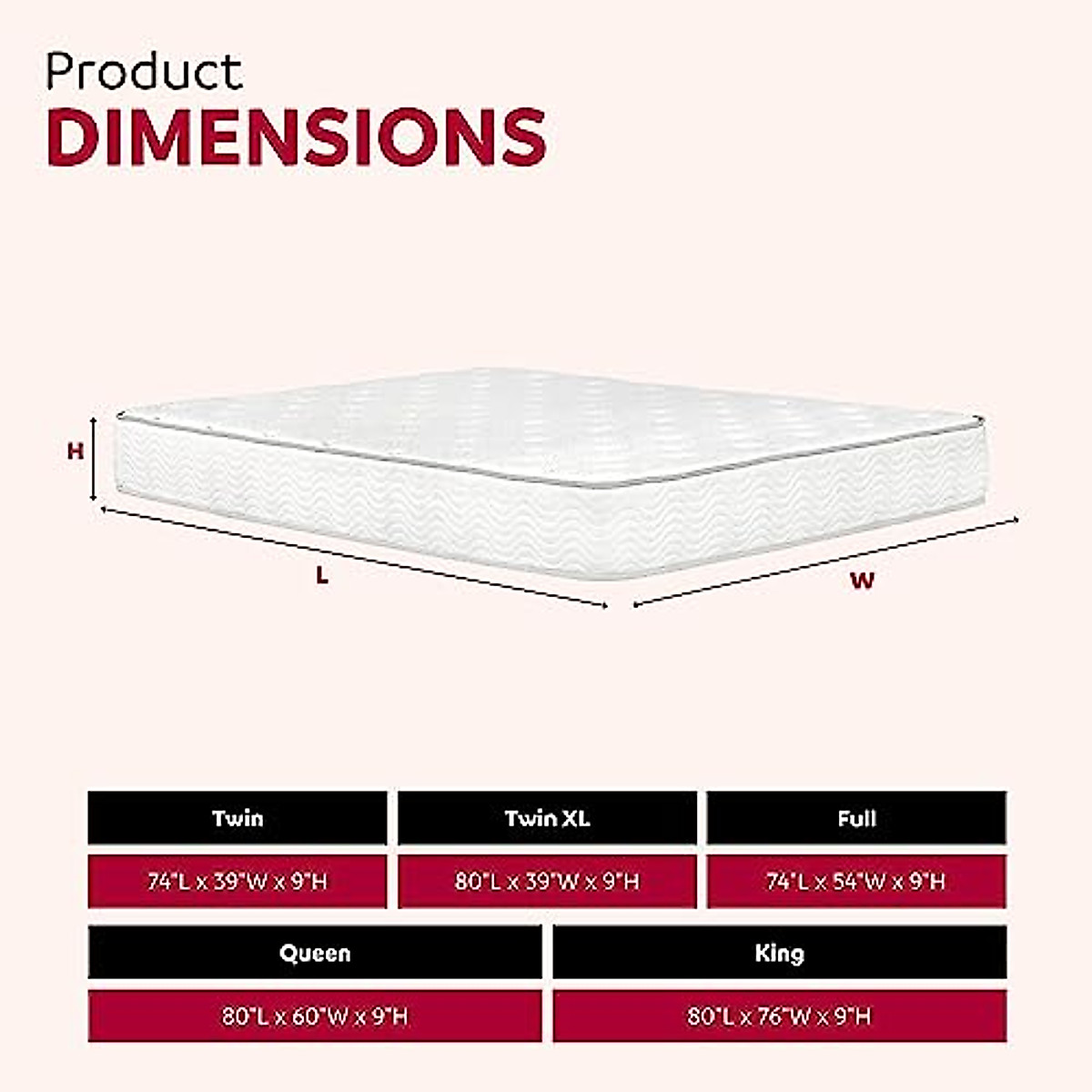 Primo International Solar 9" Pocket Coil Mattress in a Box, Full