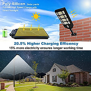SUN NEED Solar Street Lights,400W Solar Street Lights Outdoor Dusk to Dawn 40000 Lumens Motion Sensor with Remote Control IP67 Waterproof Solar Outdoor Lights for Parking lot,Garden,Backyard (2 Pack)