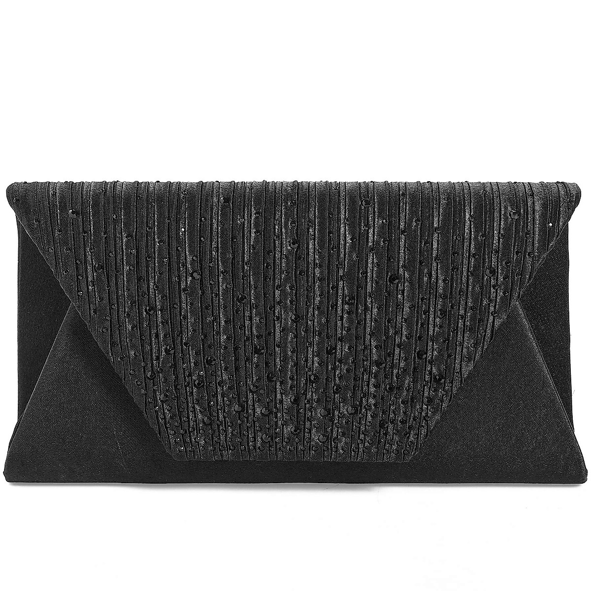 Mihawk Purse and Handbags for Women Shoulder Crossbody Bags Evening Envelope Party Bridal Clutch Purse(Black)