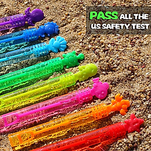 Under the Sea Party Favor, 32 Pack Mini Bubble Wand for Kids Toddler with Display Box, Mermaid Birthday Party Supplies, Ocean Goody Bag Filler, Summer Pool Beach Party Decoration Toy, Classroom Prizes