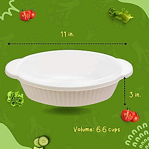 FamilyDreamStore24 Oval Food Storage Container with Lid, Reusable Clear Plastic Food Keeper, Medium Size, Minimalist Style