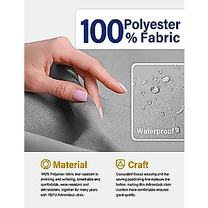 YEFU Outdoor Rocking Chair with Thin Cushion, Adirondack Chair for Indoor and Outdoor, Used in Patio, Fire Pit, Deck, Garden, Campfire Chairs(Black Chair+Gray Cushion)