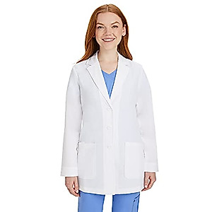 Healing Hands Lab Coat Women 3 Pocket Full Sleeve Mid-Length 5053 Faith The White Coat Minimalist Collection White XS