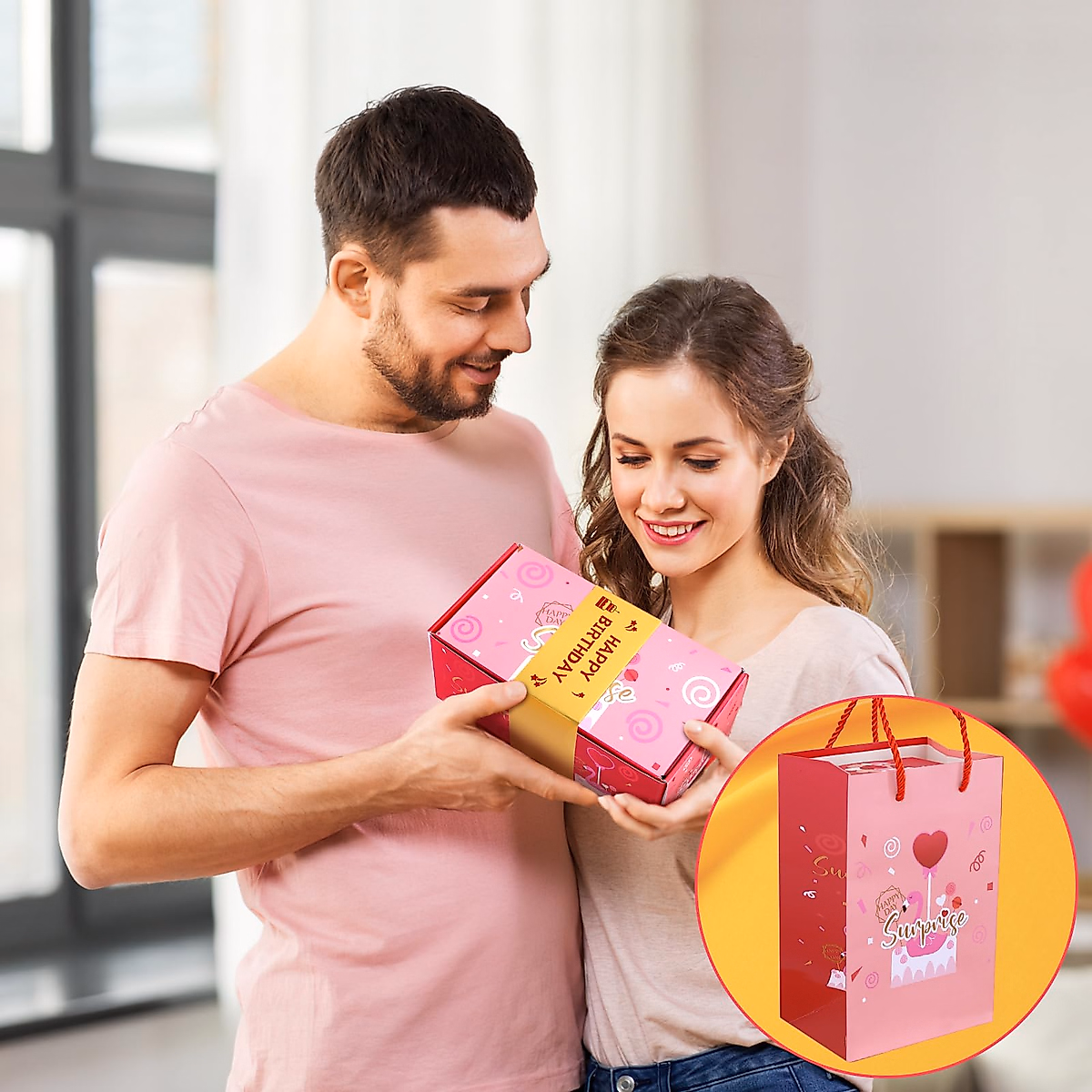 UQM Birthday Surprise Gift Box Explosion, Happy Birthday Exploding Gift Box, Funny Money Box for Cash Gift, Birthday Gifts for Women Men Best Friend Girlfriend Wife Sister…