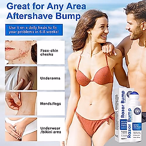 Razor Bump Treatment - Ingrown Hair Treatment for Razor Bumps, After Shave Treatment for Face, Neck, Bikini Area, Legs, With Salicylic Acid, Glycolic Acid