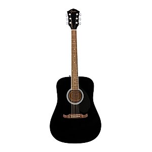 Fender FA-125 Dreadnought Acoustic Guitar, with 2-Year Warranty, Black, with Gig Bag