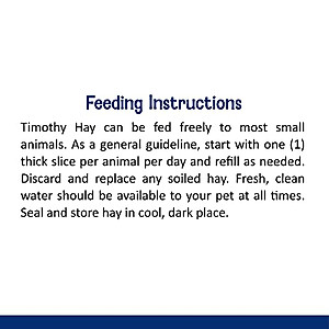 Vitakraft Small Animal Timothy Hay for Guinea Pigs, Rabbits, and Chinchillas - 3.5 lbs