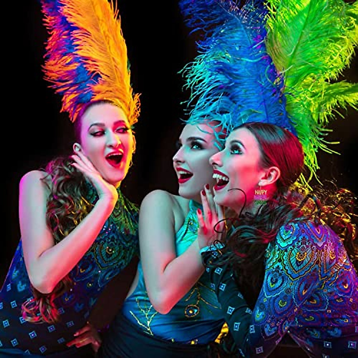 PHALIN Mardi Gras Earrings for Women, Lightweight Mardi Gras Accessory, Acrylic Fleur De Lis Mask Crown Earrings Carnival Mardi Gras Parades Party Earrings, Fat Tuesday Jewelry Gift (Style C)