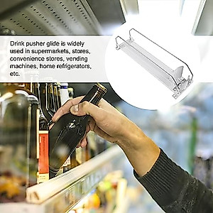 UPKOCH Shelf Drink Organizer Can Dispenser Pusher Glide Soda Can Rack Beverage Storage Holder Water Bottle Organizer for Refrigerator Beverages