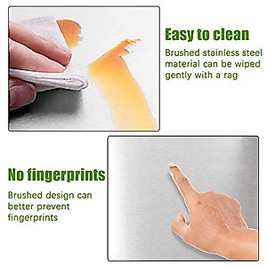 Kitchen Trash Can with Lid for Office Bedroom Bathroom Step Trash Bin Fingerprint-Proof Brushed Stainless Steel Trash Can (16 Gallon/ 60L)