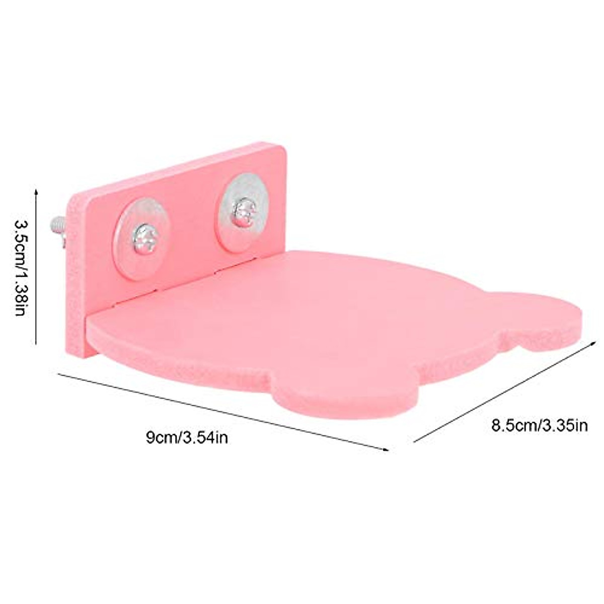 Niiyen Perch Bird Platform, Double Screw Standing Platform Stand Bird Climbing Grinding Cage Toy, Comes with Screws, for Small Anminals Mouse Lovebird Finches Exercise(Pink)