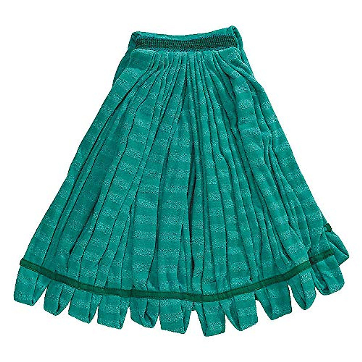 Rubbermaid Commercial Products Microfiber Tube Mop Head Replacement, Medium, 5-Inch Headband, Green, Heavy Duty Industrial Wet Mop For Floor Cleaning Office/School/Stadium/Lobby/Restaurant