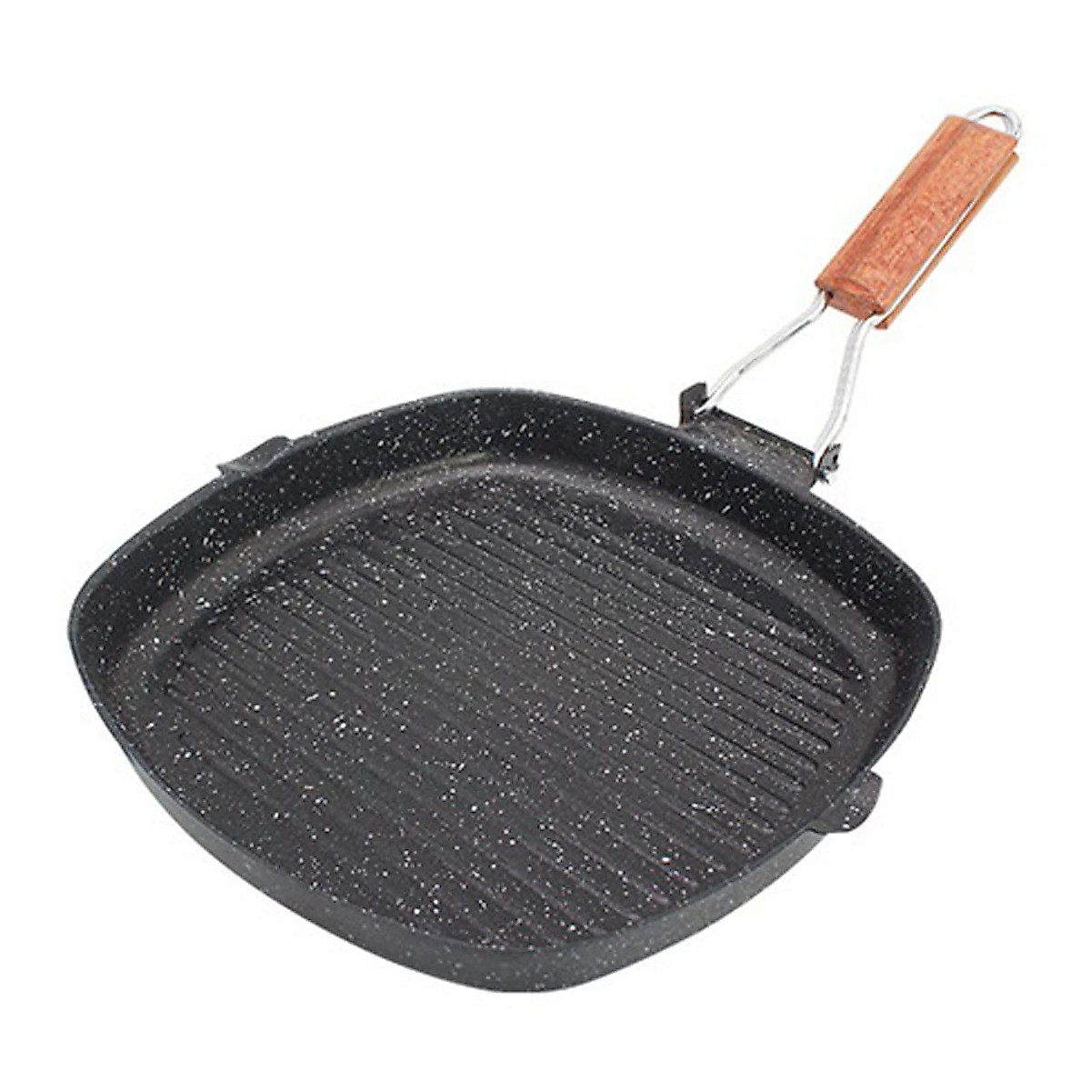 SPICLY Non Stick Frying Pans Frying Pan Non-Stick Folding Pot Phickened Square Grill Plate Kitchen Tools Picnic Grill Household