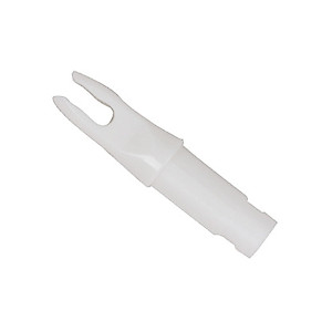 Elkrich 50Pcs Archery Arrow Nocks ID 6.2mm/.244" Plastic Insert Carbon Arrow Nocks Tail for DIY Hunting Shooting Arrows (White)