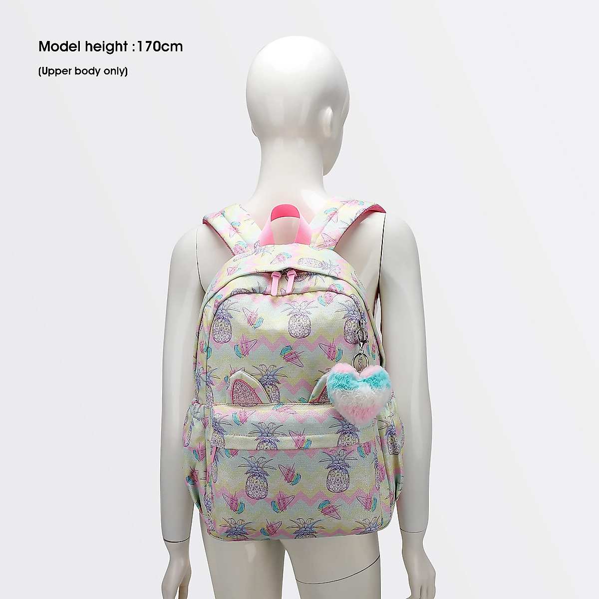 Kid Backpack Girl and Boy Waterproof Cat Ear Bag for School Classic Bag Large Size Light Weight Have Gift Package Yellow Bottom Suitable For Ages 6+ And Above