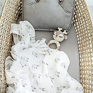 Baby Swaddle Blanket Neutral Muslin Swaddle Blankets Ultra Soft Silky Baby Blankets Unisex Pure 100% Cotton Baby Receiving Blankets and Baby Boy Blankets and Baby Girl Blanket 41” x 41” Set of 3