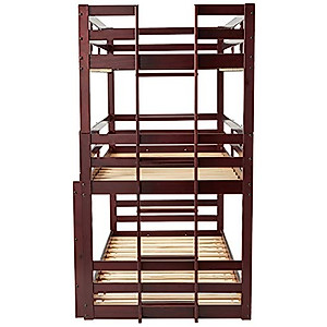 Donco Kids DONCI 1555-TTTCP Triple Bunk Bed Twin/Twin/Twin Dark Cappuccino