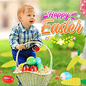 VAPCUFF Toys for 3 4 5 6 Year Old Kids, Wooden Maracas Musical Easter Eggs Easter Basket Stuffers for Toddlers Birthday for Toddlers Easter Gifts for Baby Easter Baskets for Girls Boys