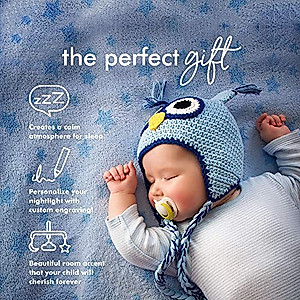 Personalized Night Light for Kids Girls Boys Customized Gifts for Baby Boy Bedroom Moon and Stars