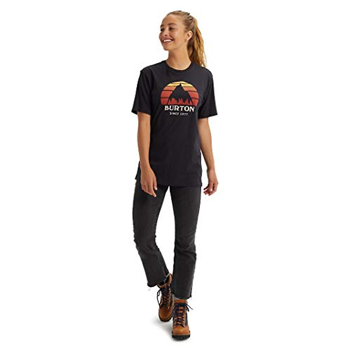 Burton Mens Underhill Short Sleeve, True Black New, Medium