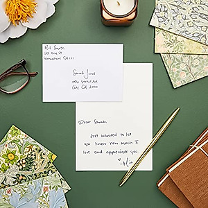 36 Pack William Morris Stationery Cards and Envelopes, Floral Pattern All Occasion Notecards, Blank Inside (5 x 3.5 In)