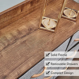 ZSEDP 7 Drawer Non-Woven Fabric Organizer Cabinet for Living Room Storage Tower for Hallway Entryway Closets Wood Top Handle (Color : Black)