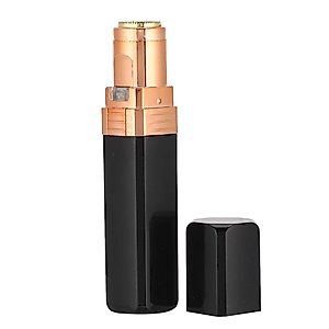Hair Removal Machine, Compact Cute Lipstick Shape Mini Electric Hair Remover Face Body Hair Removal Machine for Women (Black)