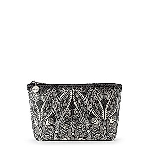 Sakroots Womens Essential Medium Pouch in Coated Canvas, Black & White Soulful Desert, One Size US