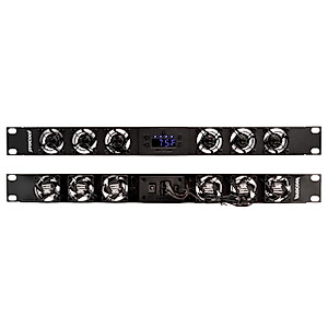PROCOOL SP640X / 1U Temperature Controlled Silent Rack Fan/Airflow= INTAKE/Home Theater AV Cabinet Cooling Broadcast Server Recording Studio Rack Fan