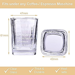 [JOEFREX] Espresso Shot Glasses - 2 Pack - espresso shot glass measure - 2oz - Espresso shot glasses set of 2 - Espresso shot glasses barista - espresso glasses set of 2 (2 Pack)