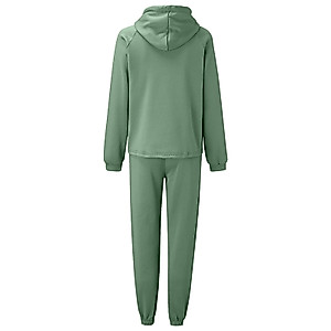 KYLASIEN Women Long SleeveFleece Tracksuit 2022 Winter Casual Hood Sweatshirt Jogger Pant 2 Piece Outfit Loose Fitting Fashion Workout Athletic Loungewear Sets Hoodies