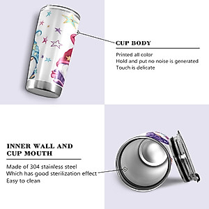 Kigai 20oz Tumbler Stainless Steel Double Wall Vacuum Insulated Tumbler Cup Travel Mug Coffee Cup with Lid, Straw and Cleaning Brush-Cute Gnomes