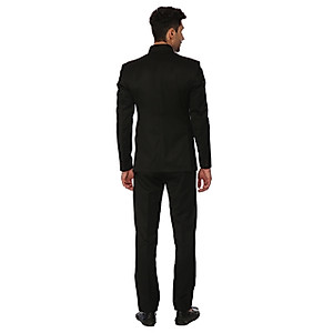 Men's Ethnic Contemporary Wedding Bandhgala Jodhpuri Suit Set-3 Colors Available Black