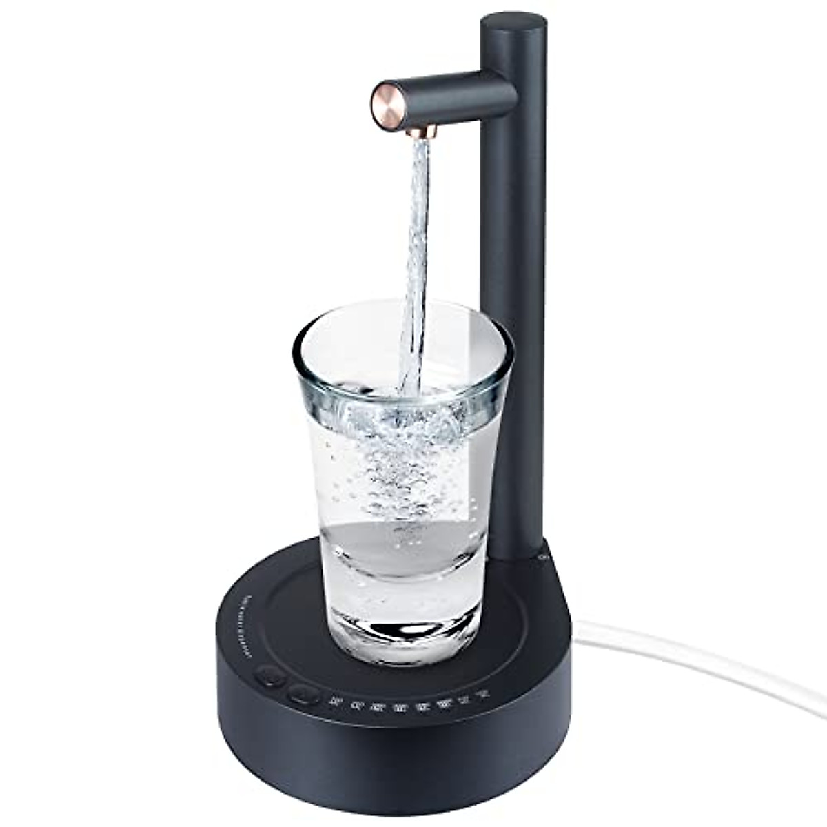 Keledz Desktop Water Bottle Dispenser, Smart Table Water Pump with 7 Level Quantitative Portable Detachable USB-C Charging for 5 Gallon Bottle, Application Home, Office, Camping, Travel (Dark Blue)