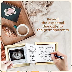 97 Decor Grandparents Baby Announcement Gifts - Pregnancy Announcement for Grandparents - Pregnancy Reveal Grandparents Ideas, New Baby Announcement Surprise, Sonogram Picture Wooden Keepsake Box Gift