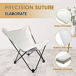 Buzzlett Arm Butterfly Replacement Covers for Butterfly Chairs Home docor Cover Only, White