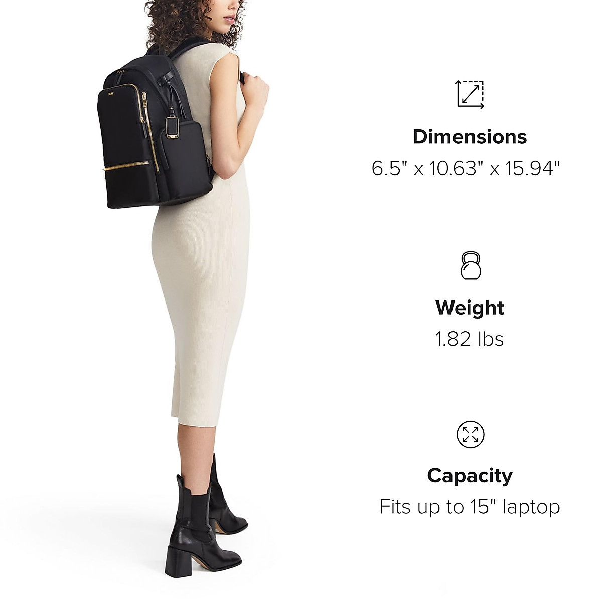 TUMI Voyageur Celina Backpack - Black/Gold