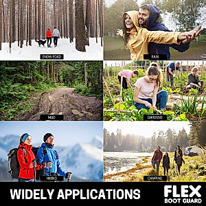 FLEX BOOT GUARD Compatible with UGG Boot, Waterproof Silicone Rubber Shoe Covers, Reusable Upgraded Overshoes, Non-Slip Washable for Women, Men (S (Women 7-9), Chestnut)