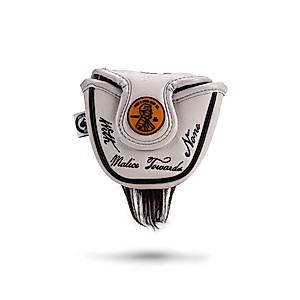 Pins & Aces President Lincoln Premium Golf Club Headcover - Quality Leather, Hand-Made Funny Head Cover - Style and Customize Your Golf Bag - Tour Inspired, Abe Lincoln Golf Design (Mallet)