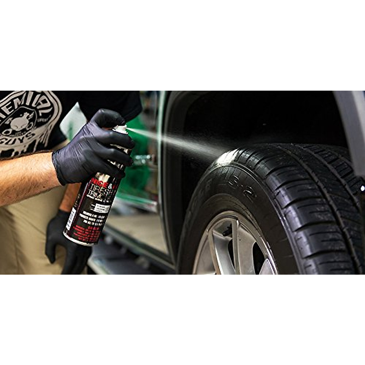Chemical Guys TVDSPRAY101 Nice & Wet Tire Shine Trim Coating for Rubber, Plastic and Vinyl, Safe for Cars, Trucks, SUVs, Motorcycles, RVs & More, 14.5 fl oz,Black